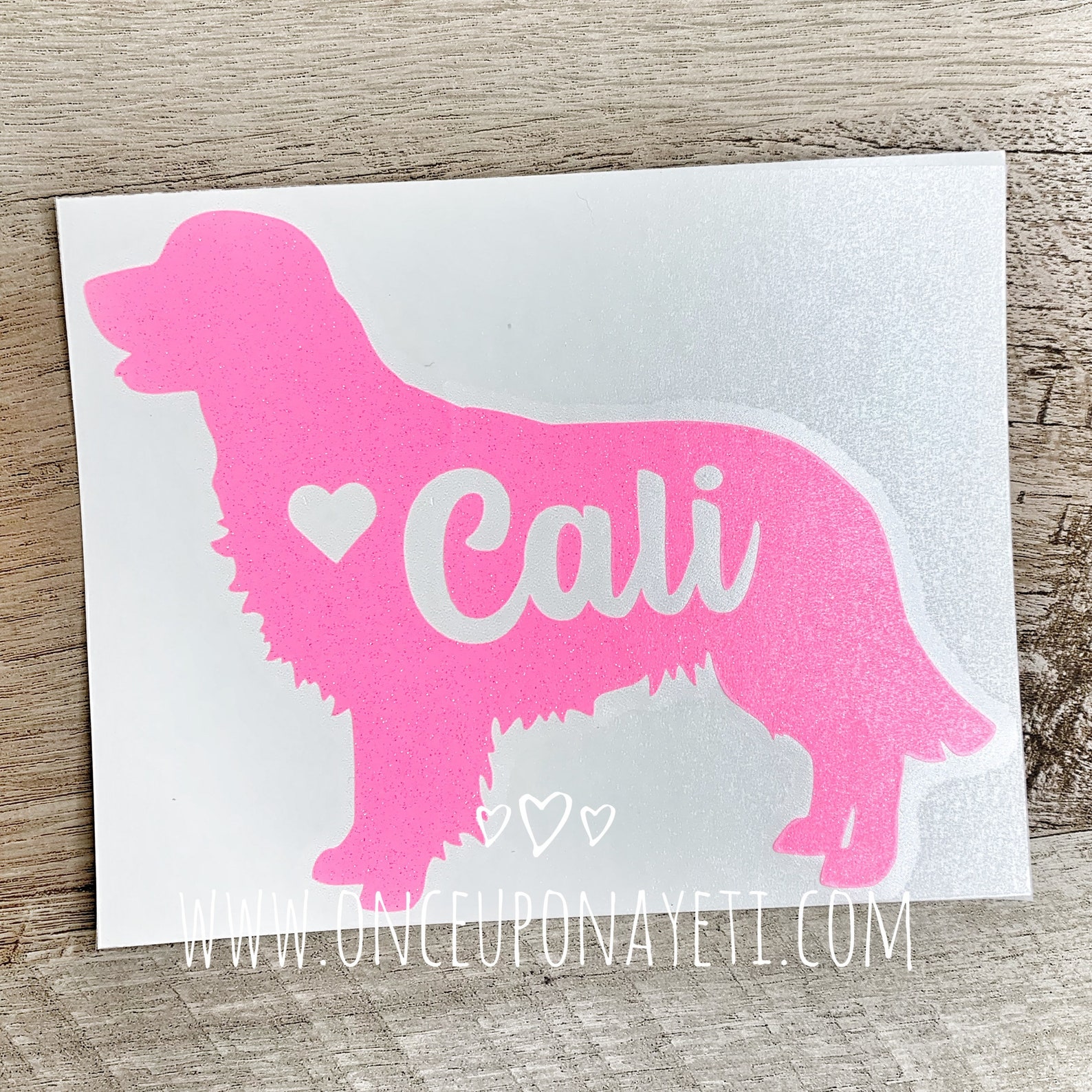 Custom Golden Retriever Dog Name Decal Car Decal Golden - Etsy