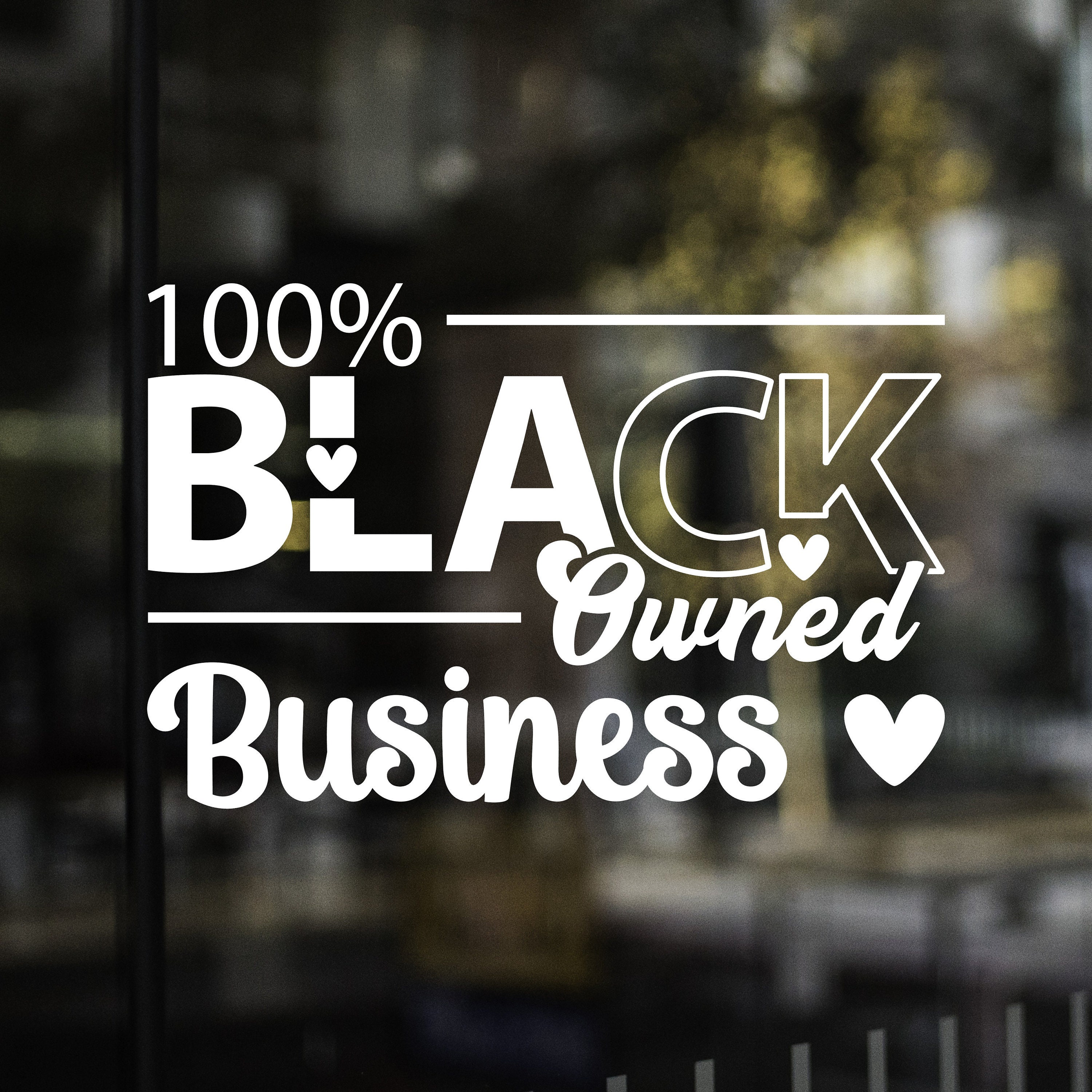 100% Black Owned Business Decal Business Door Decal Store - Etsy