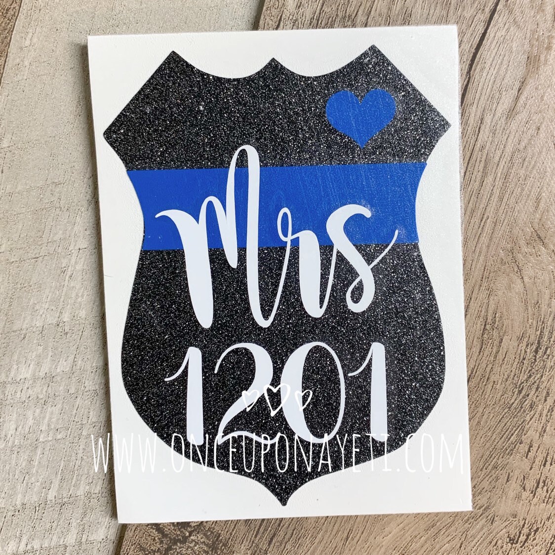 Mrs. Police Officer Badge Decal Police Sticker Thin Blue | Etsy