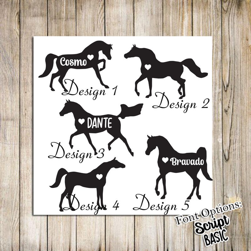 Custom Arabian Horse Decals - Etsy