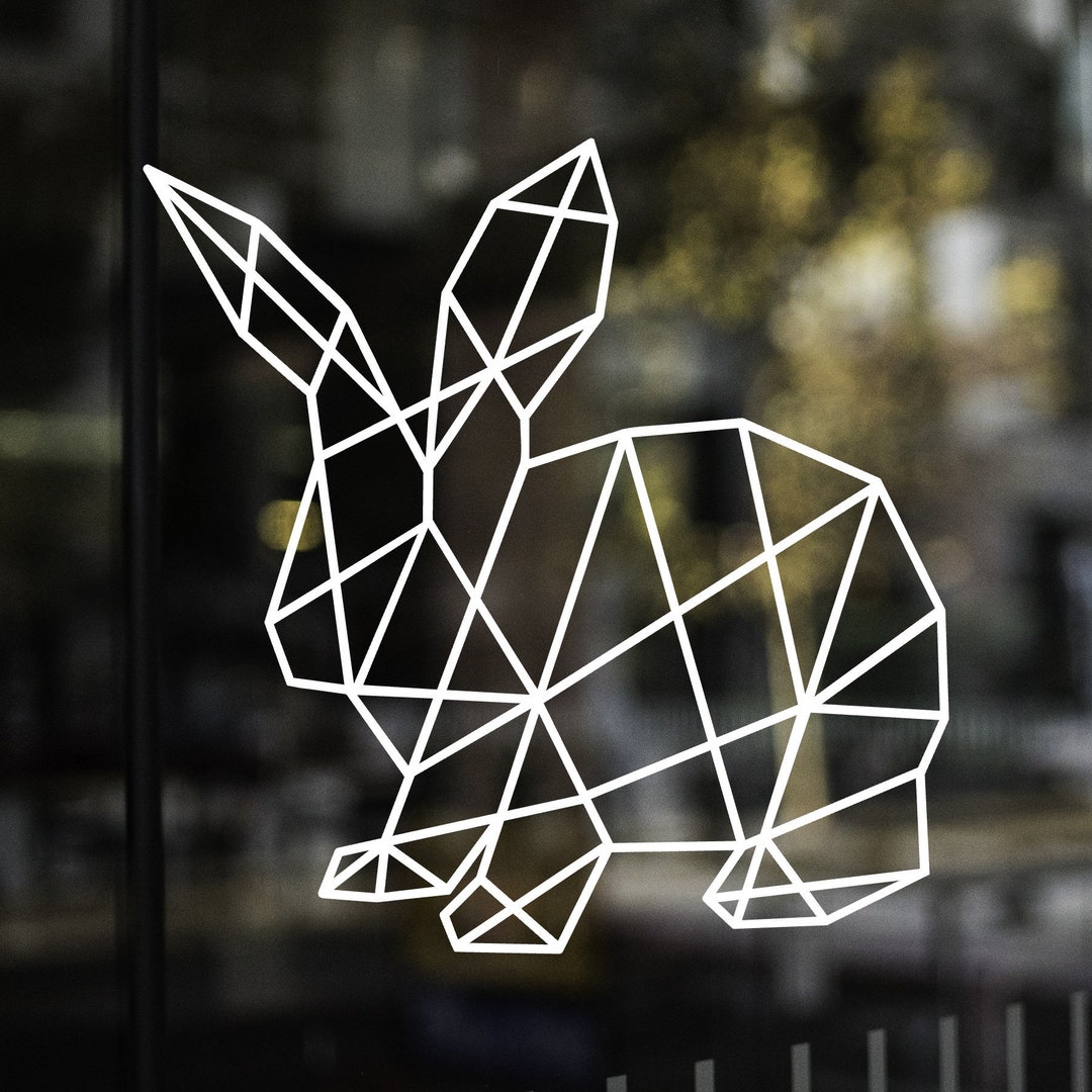 GEOMETRIC RABBIT Decal | Rabbit Car Decal | Gift for Rabbit Lover ...