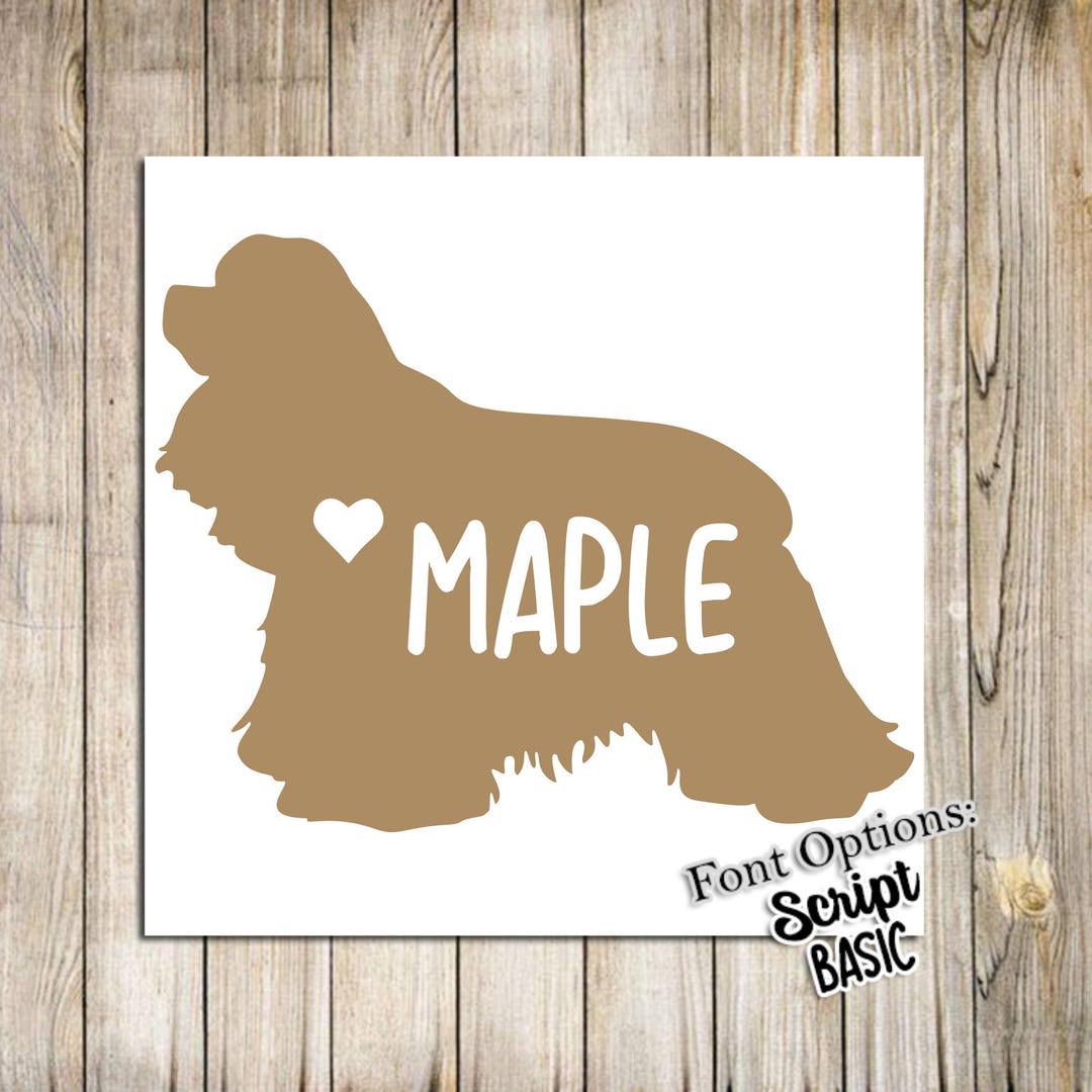 Custom Cocker Spaniel Name Decal: Waterproof Dog Car Sticker - Etsy