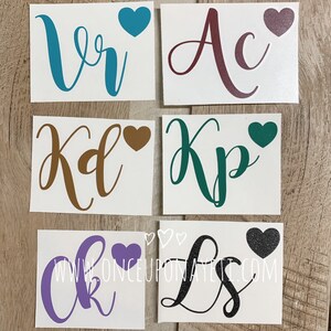 Two Letter Monogram | Monogram Decal | Two Initial Decal | Laptop ...