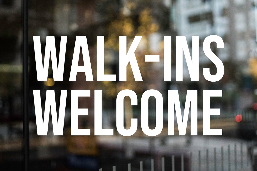 Walk-ins Welcome Decal | Salon Decal Decal | Store Decal | Store ...
