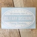Military Discount Decal Veteran Discount Decal Store Decal Store ...