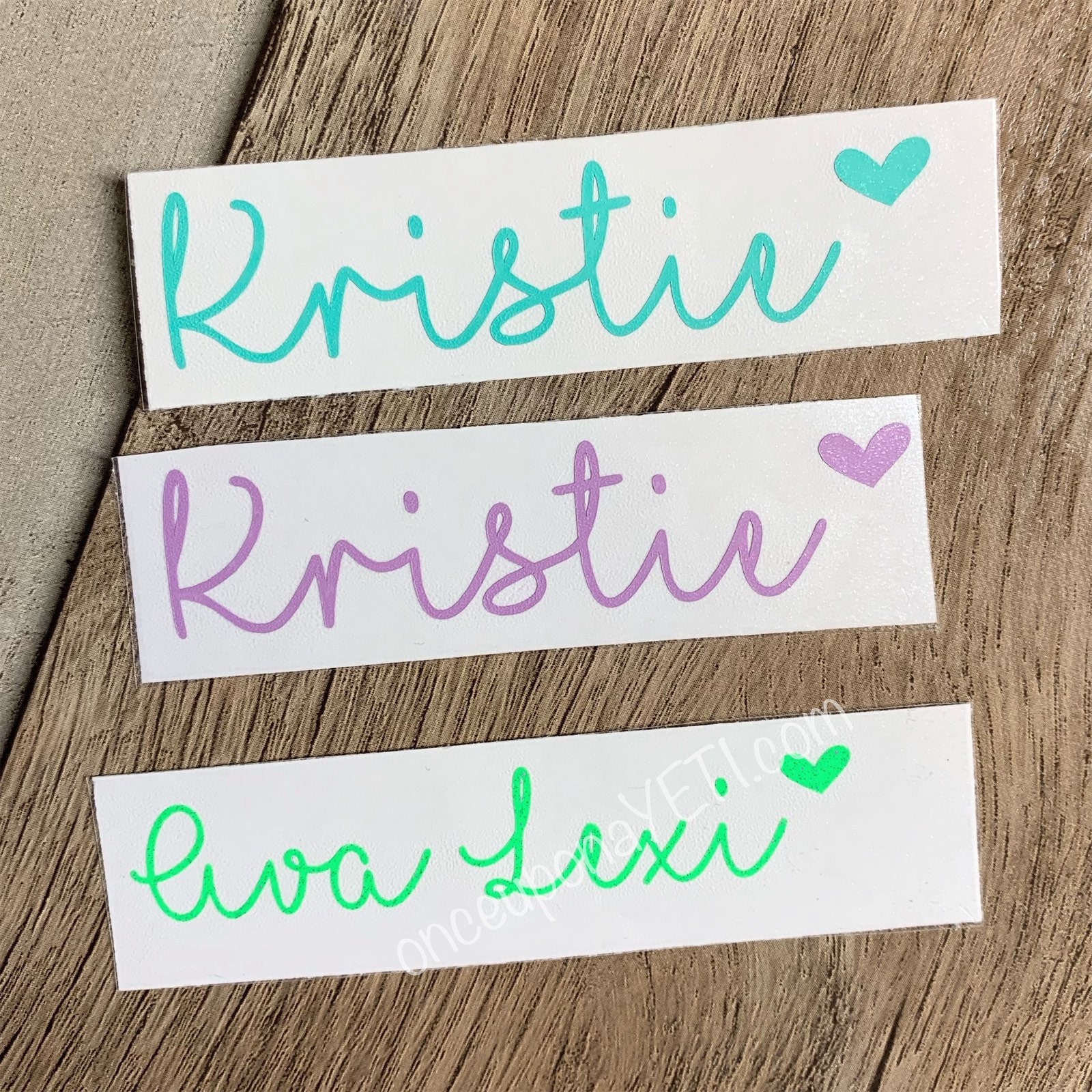 Custom Name With Heart Decal Monogram Sticker Yeti Decal - Etsy