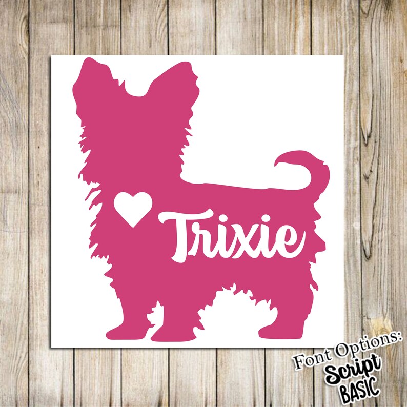 Yorkshire Terrier Decal Dog Decal Car Decal Yorkie - Etsy
