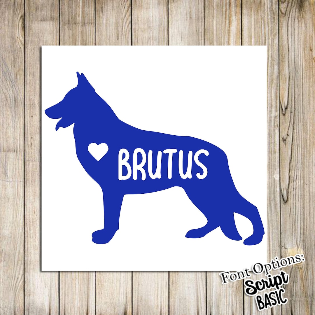 Custom German Shepherd Name Vinyl Decal: Waterproof Dog Sticker - Etsy