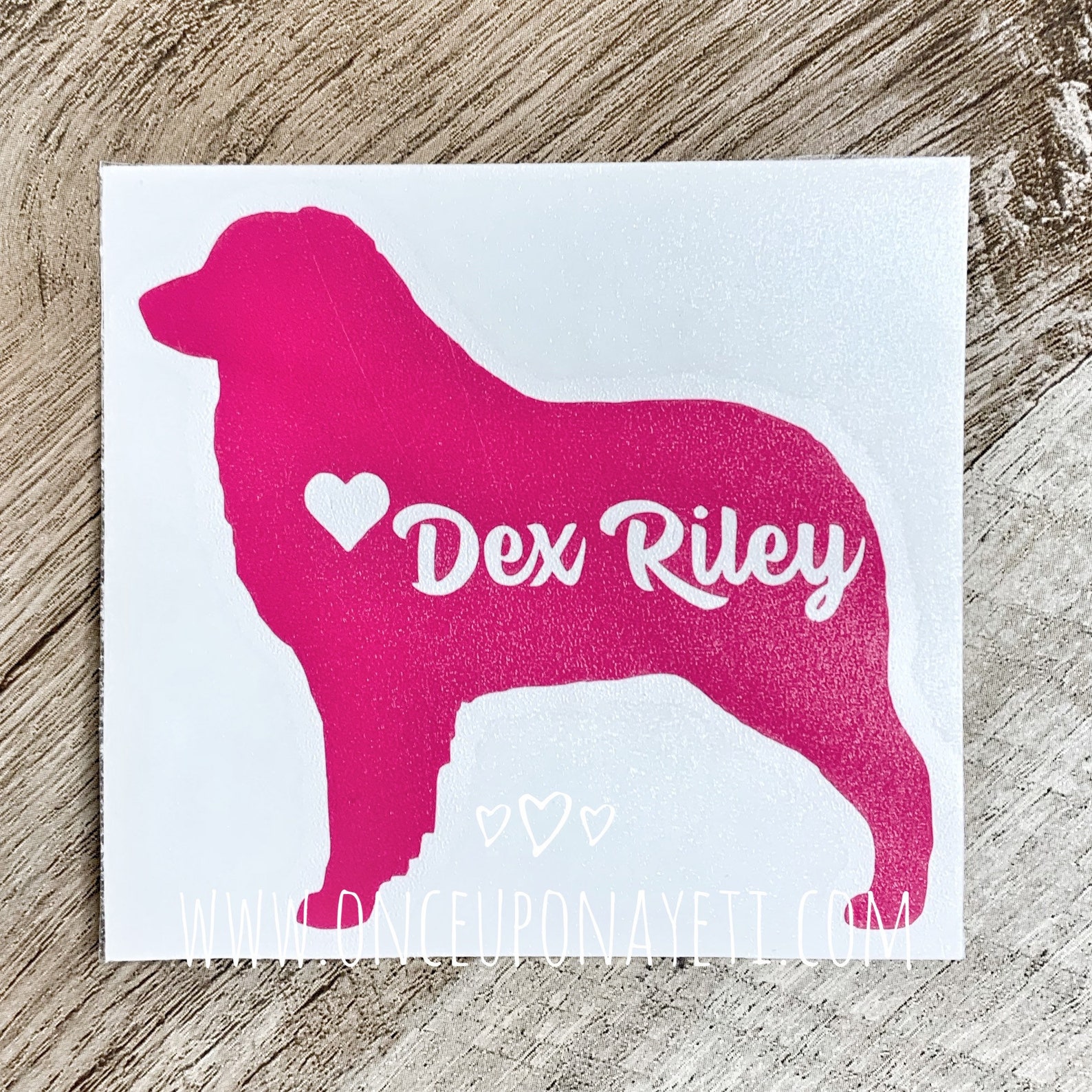 Custom Aussie Dog Name Decal Mini Aussie Dog Decal Car | Etsy