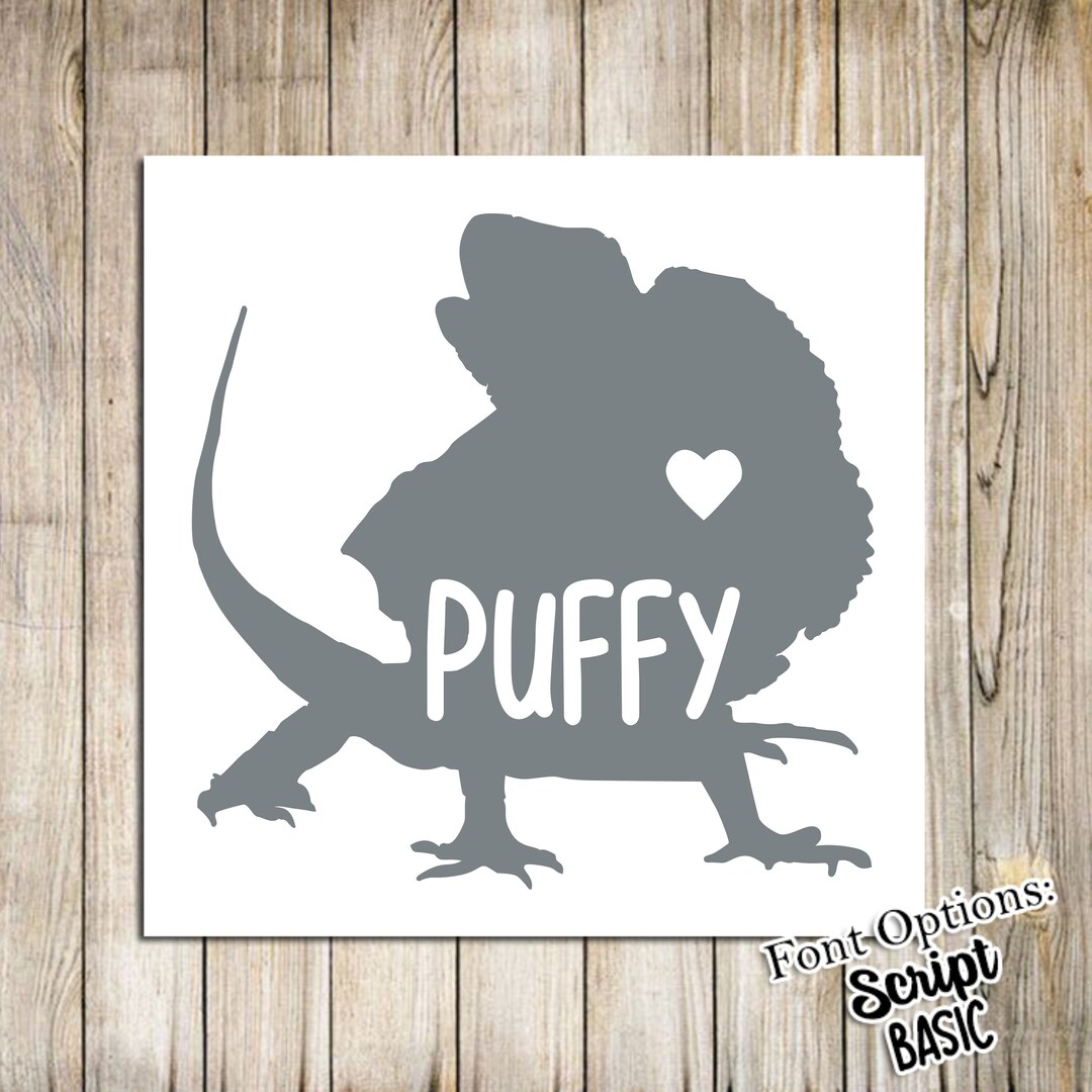 Frilled Dragon Decal, Frilled Lizard, Frilled Agama, Chlamydosaurus ...