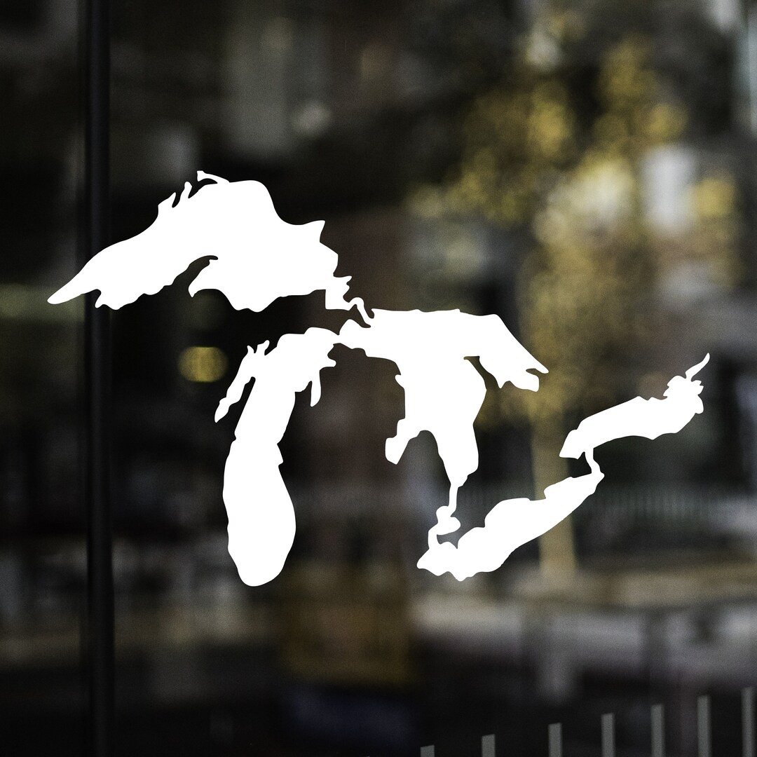 Michigan Great Lakes Vinyl Decal, Lake Michigan Decal, Car Window Decal ...