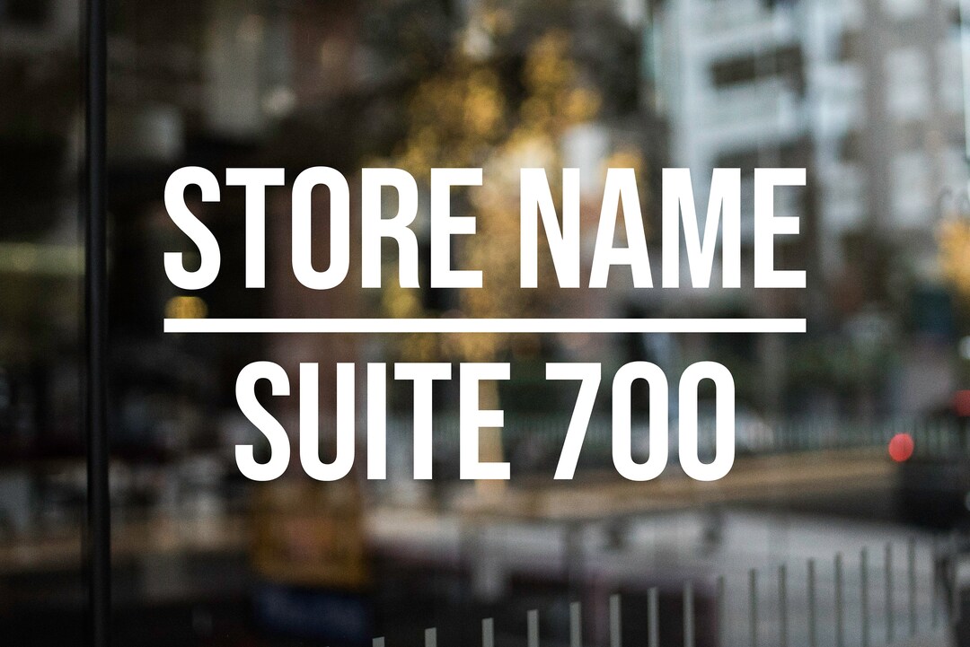 Suite Number Decal | Salon Decal Decal | Store Decal | Store Sticker ...
