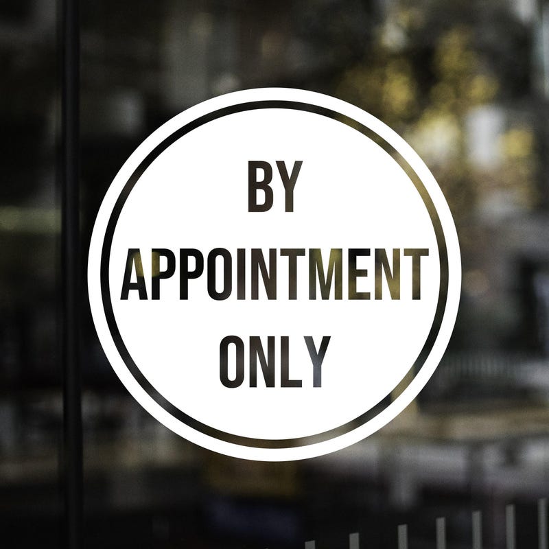 By Appointment Only Sign - Etsy