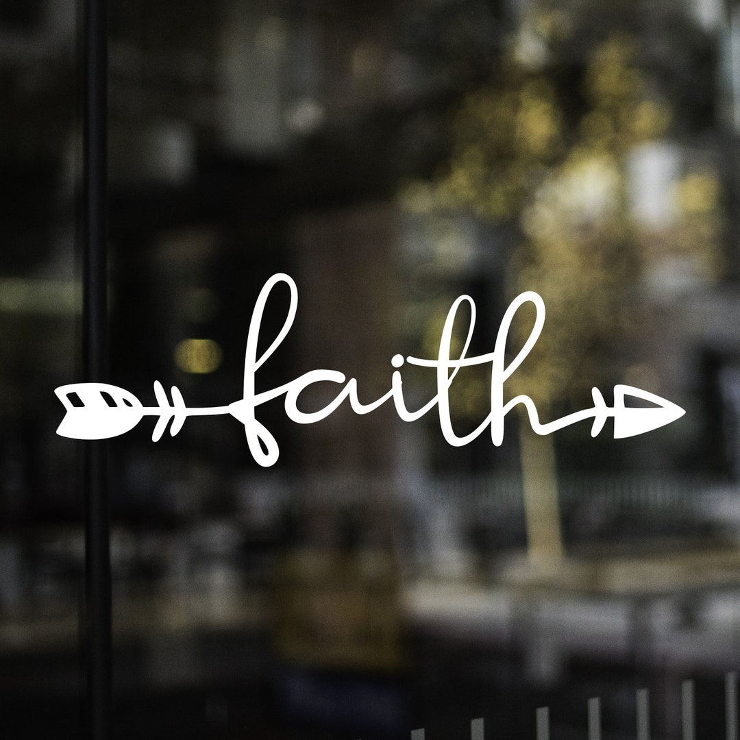 Faith Arrow Decal | Faith Decal | Cross | Christian Decal | Spiritual ...