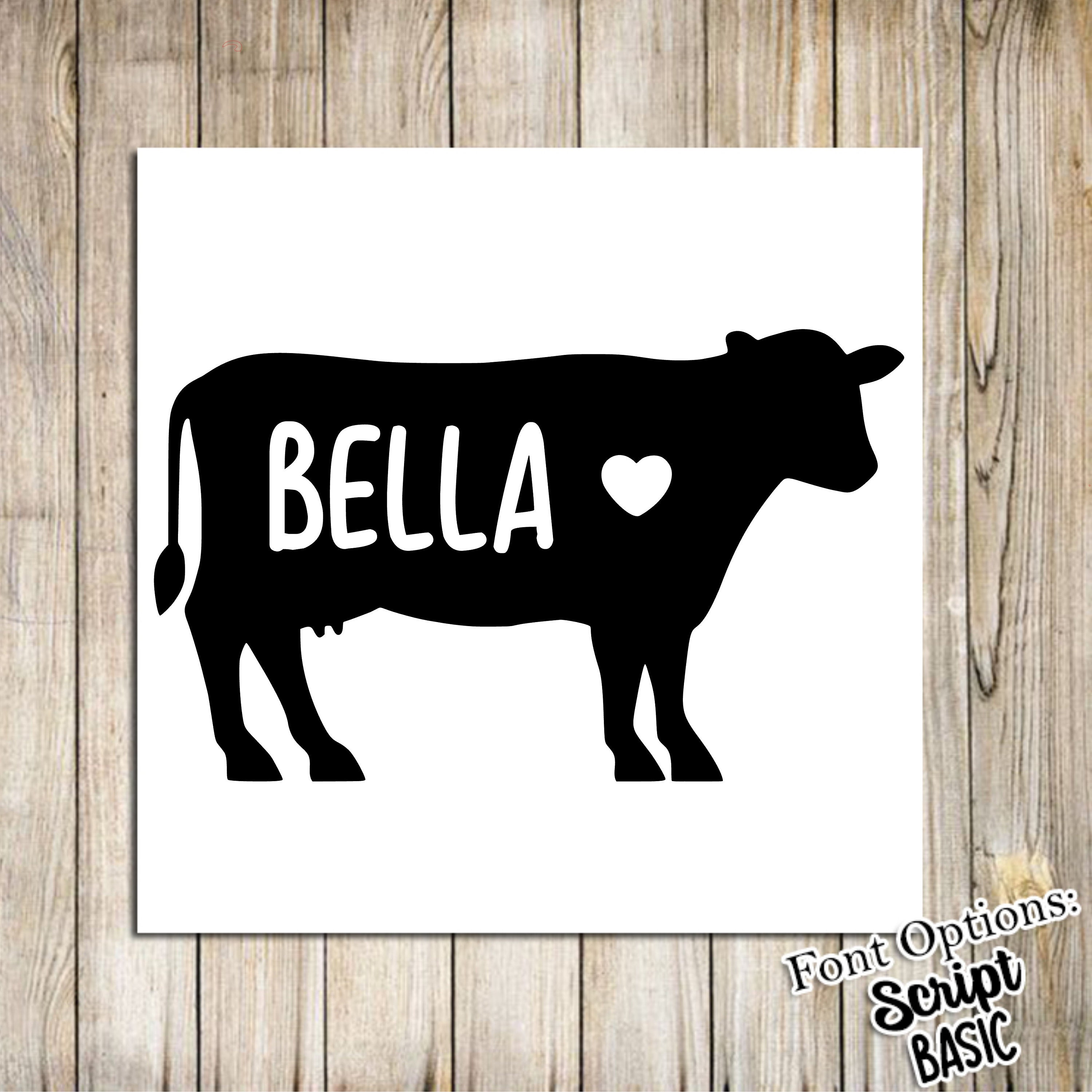 Cow Heart Decal Cattle Decal Cow Sticker Farmer Decal Pet - Etsy