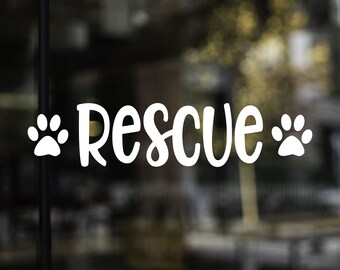 Rescue Sticker Decal E273 Pit Bull Greyhound Dog Cat Shelter - Etsy