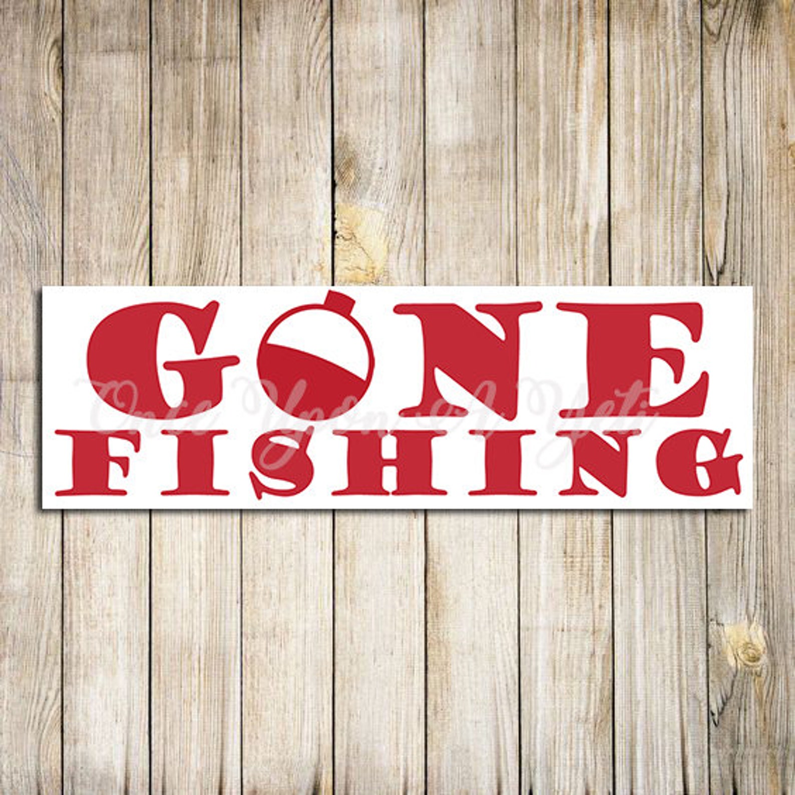 Gone Fishing Vinyl Decal Car Window Decal Laptop Decal | Etsy