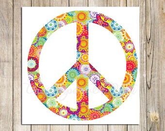Peace Sign Decal Peace Symbol Vinyl Decal Peace Symbol Sticker Peace ...