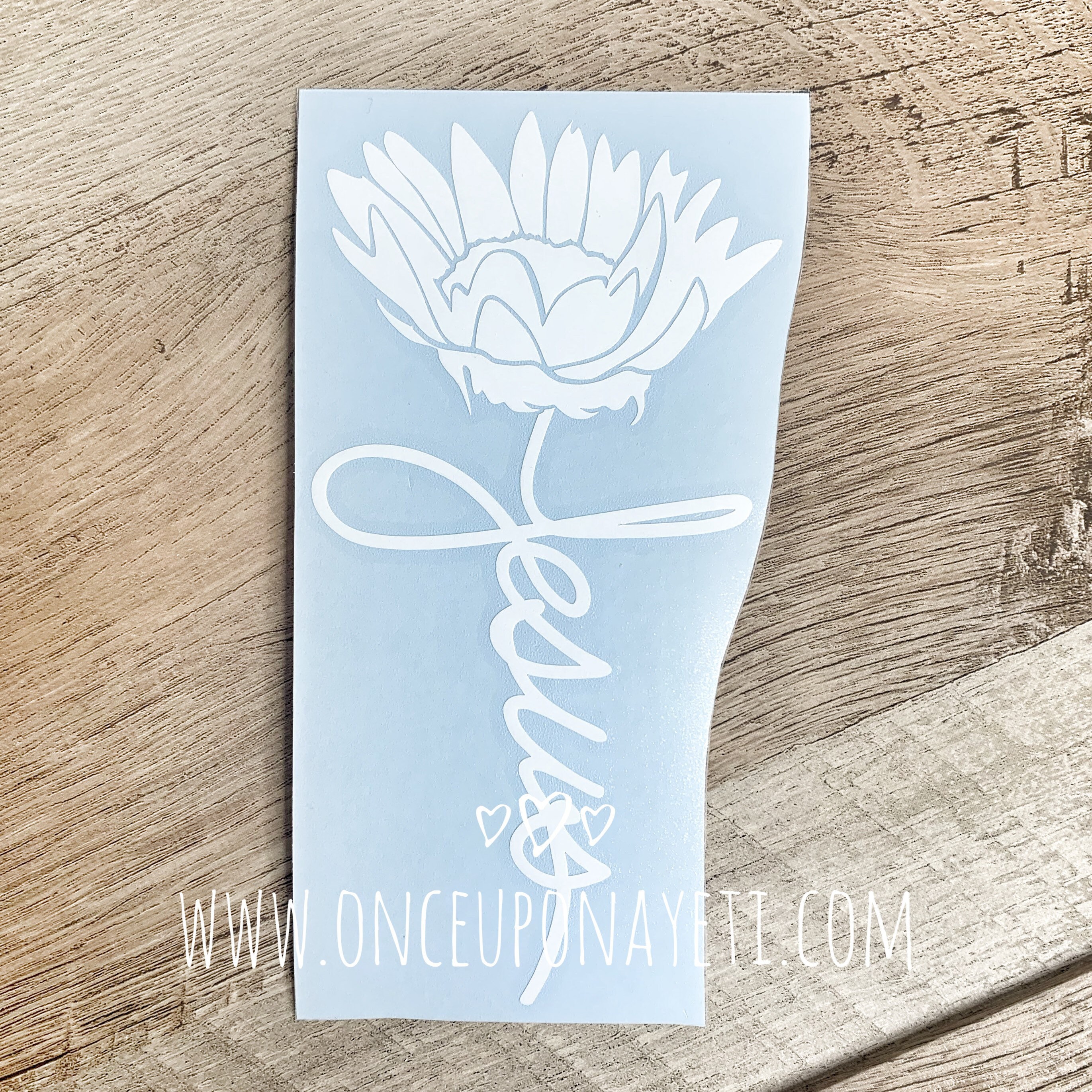 Jesus Flower Decal Faith Decal Cross Christian Decal - Etsy