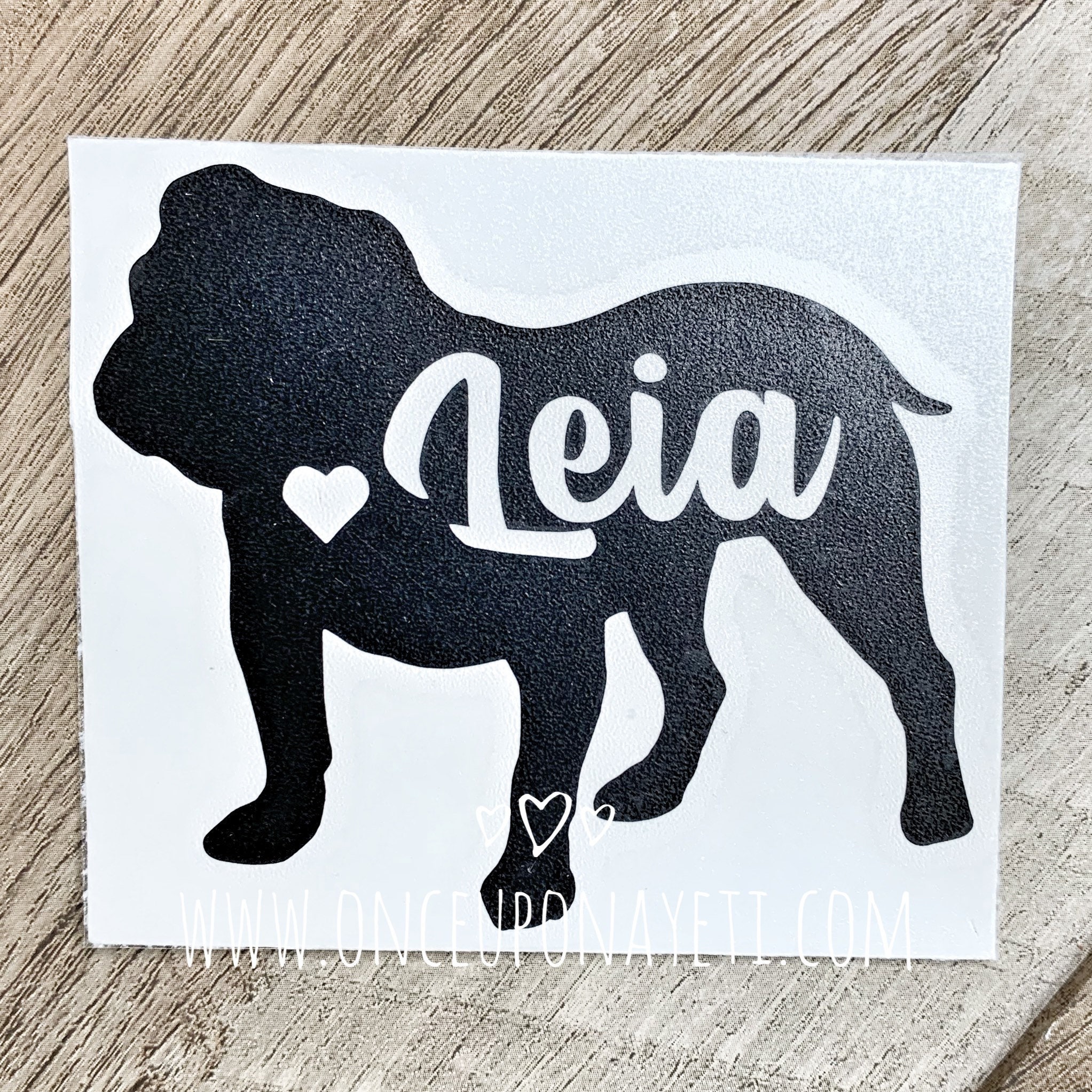 Custom Bulldog Decal Dog Decal Car Decal Bulldog Decal | Etsy