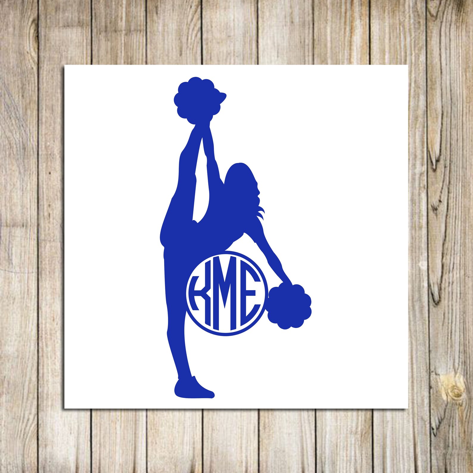 Cheerleader Monogram Decal, Personalized Cheer Vinyl Decal, Cheer Decal ...