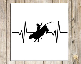 Calf Roping Decal Calf Roper Cowboy Rodeo Western Rider - Etsy