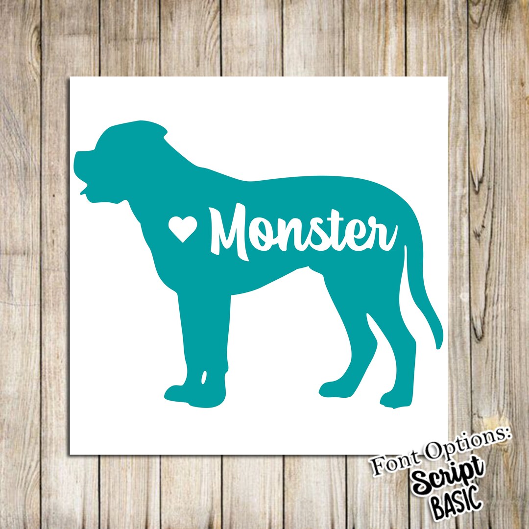 Custom Bull Mastiff Dog Name Decal Car Decal Bull Mastiff - Etsy
