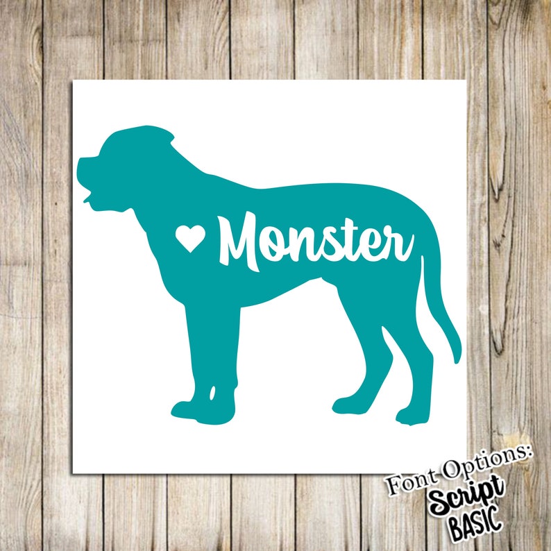 Custom Bull Mastiff Dog Name Decal Car Decal Bull Mastiff - Etsy