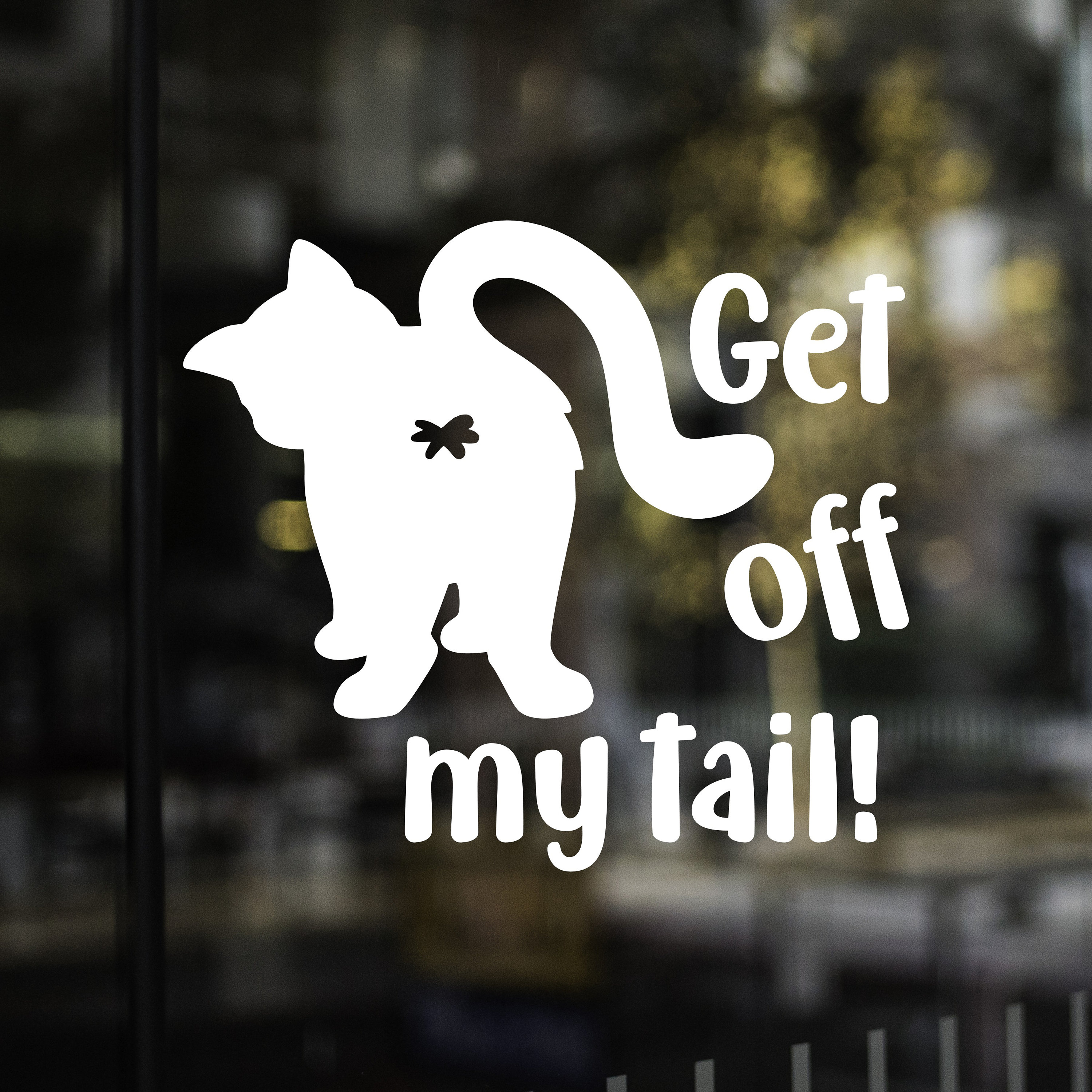 Get off My Tail Decal Car Decal Cat Butt Decal Cat Sticker - Etsy
