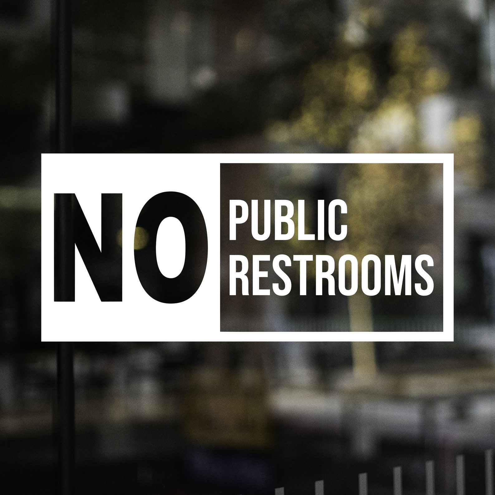 No Public Restroom Decal Public Restroom Decal Restroom | Etsy