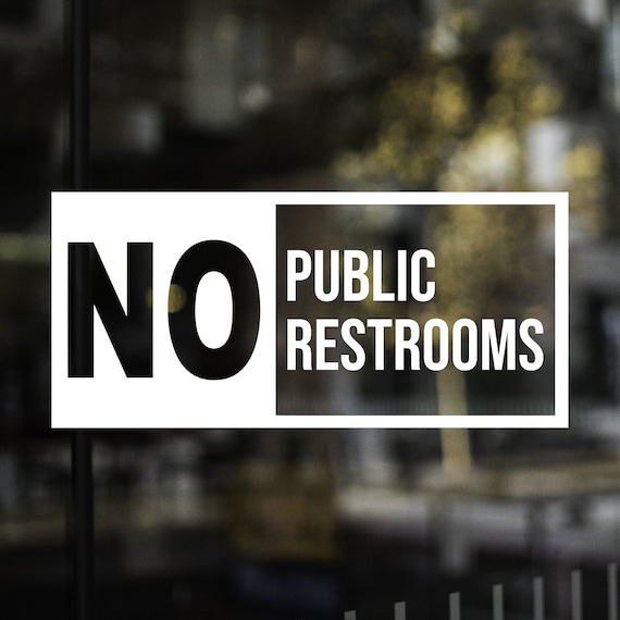 No Public Restroom Decal Public Restroom Decal Restroom | Etsy