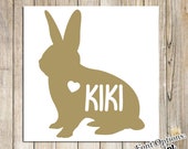 Rabbit Decal Rabbit Sticker Pet Decal Gift for Pet Lover - Etsy