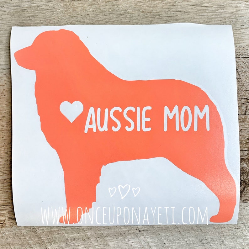 Custom Aussie Dog Name Decal Mini Aussie Dog Decal Car - Etsy
