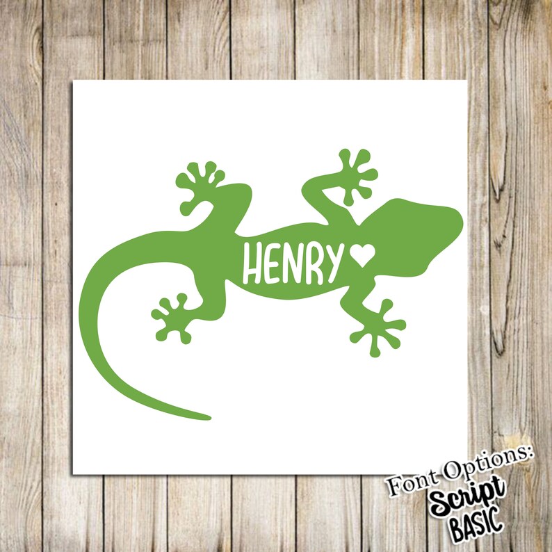 Gecko Custom Decal Gecko Tank Decal Gecko Sticker Gecko - Etsy