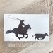 Calf Roping Decal Calf Roper Cowboy Rodeo Western Rider - Etsy