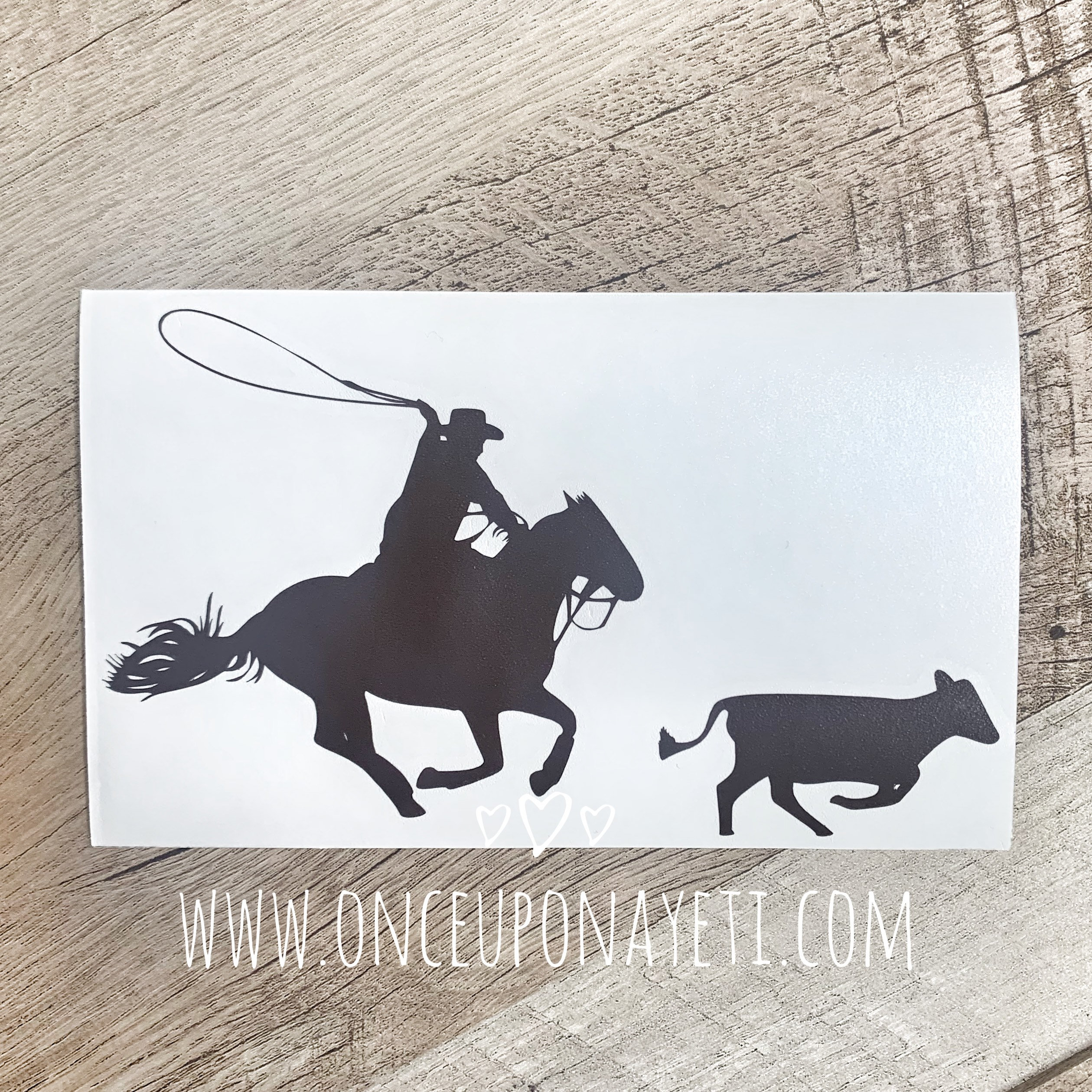 Calf Roping Decal Calf Roper Cowboy Rodeo Western Rider - Etsy