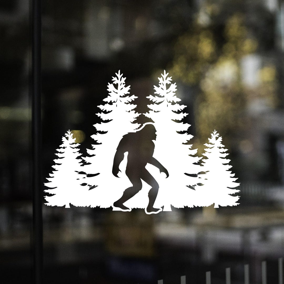 Sasquatch Trees Vinyl Decal: Bigfoot Sticker - Etsy