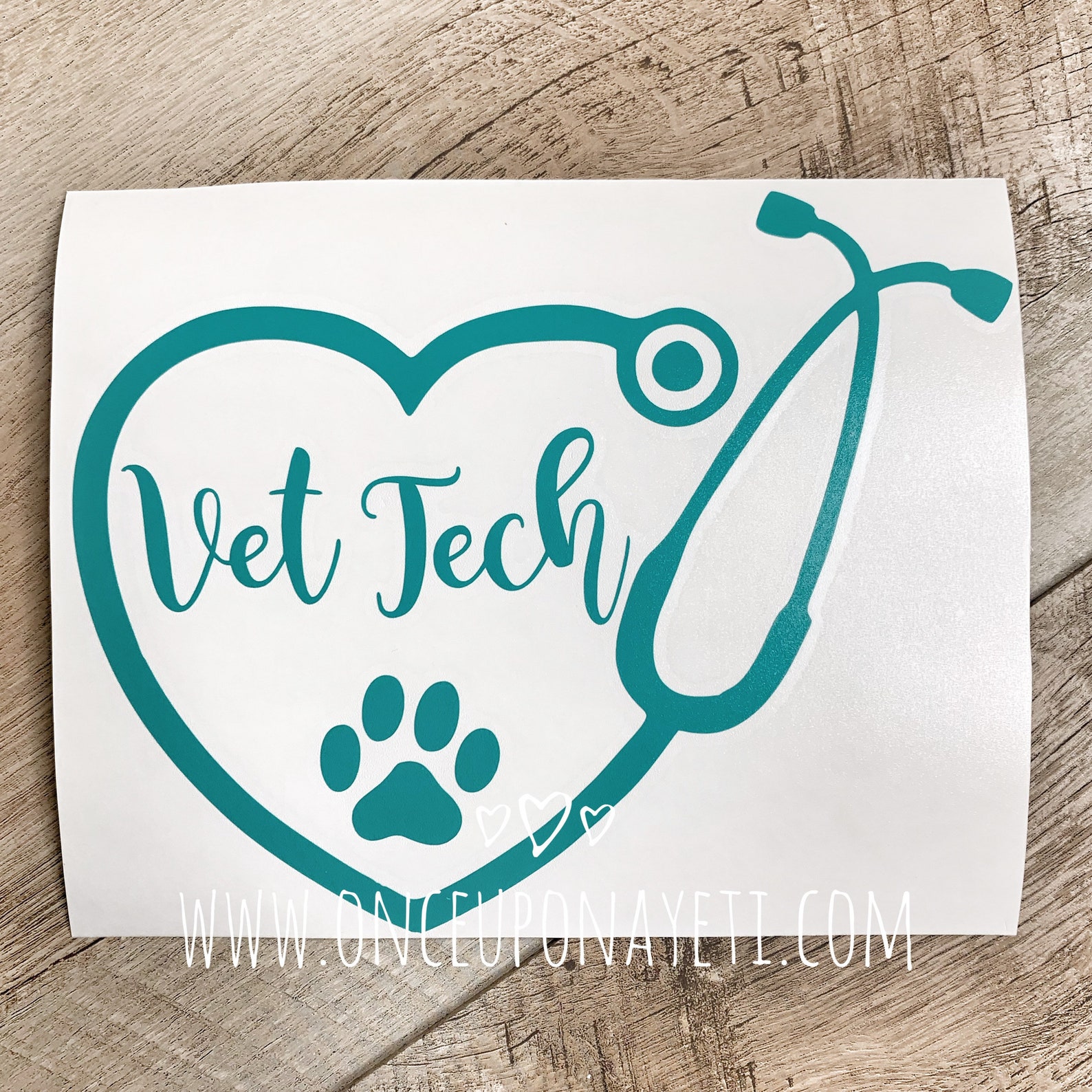 Vet Tech Decal Custom Decal Vet Stethoscope Vet Decal - Etsy