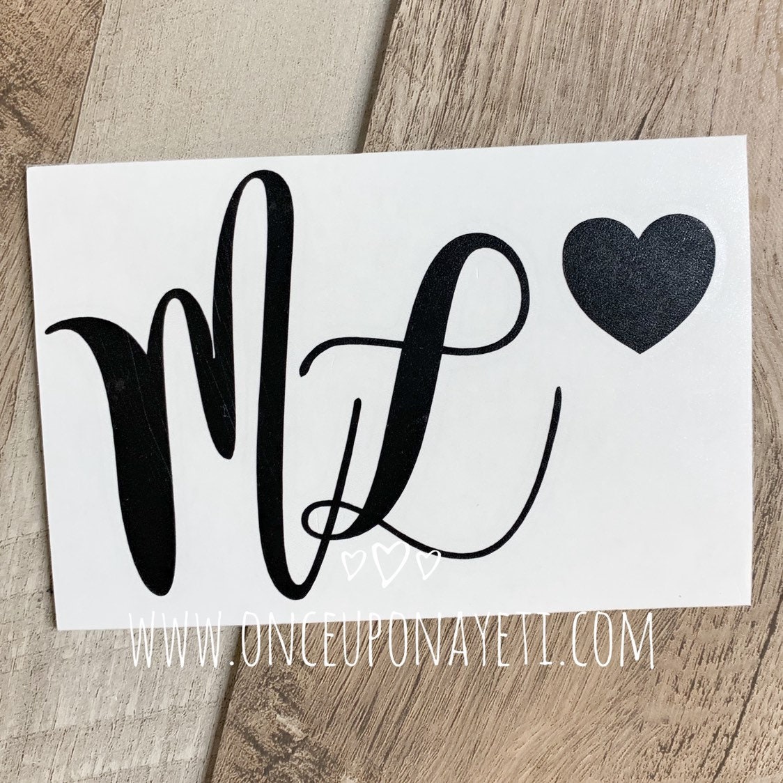 Two Letter Monogram Monogram Decal Two Initial Decal | Etsy