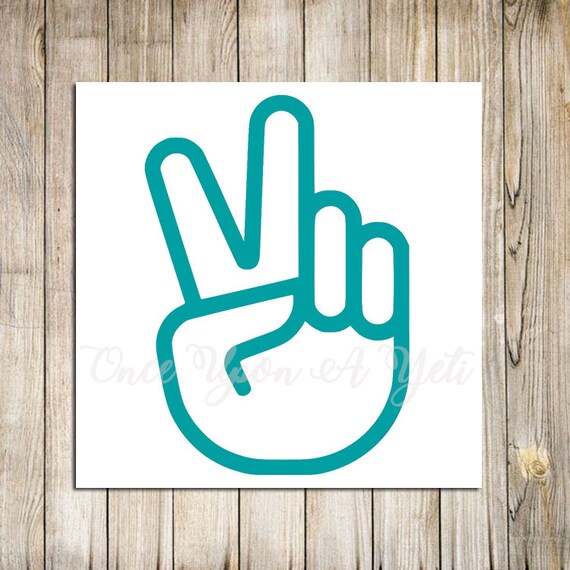 Peace Sign Decal Monogram Sticker Yeti Decal Car Decal | Etsy