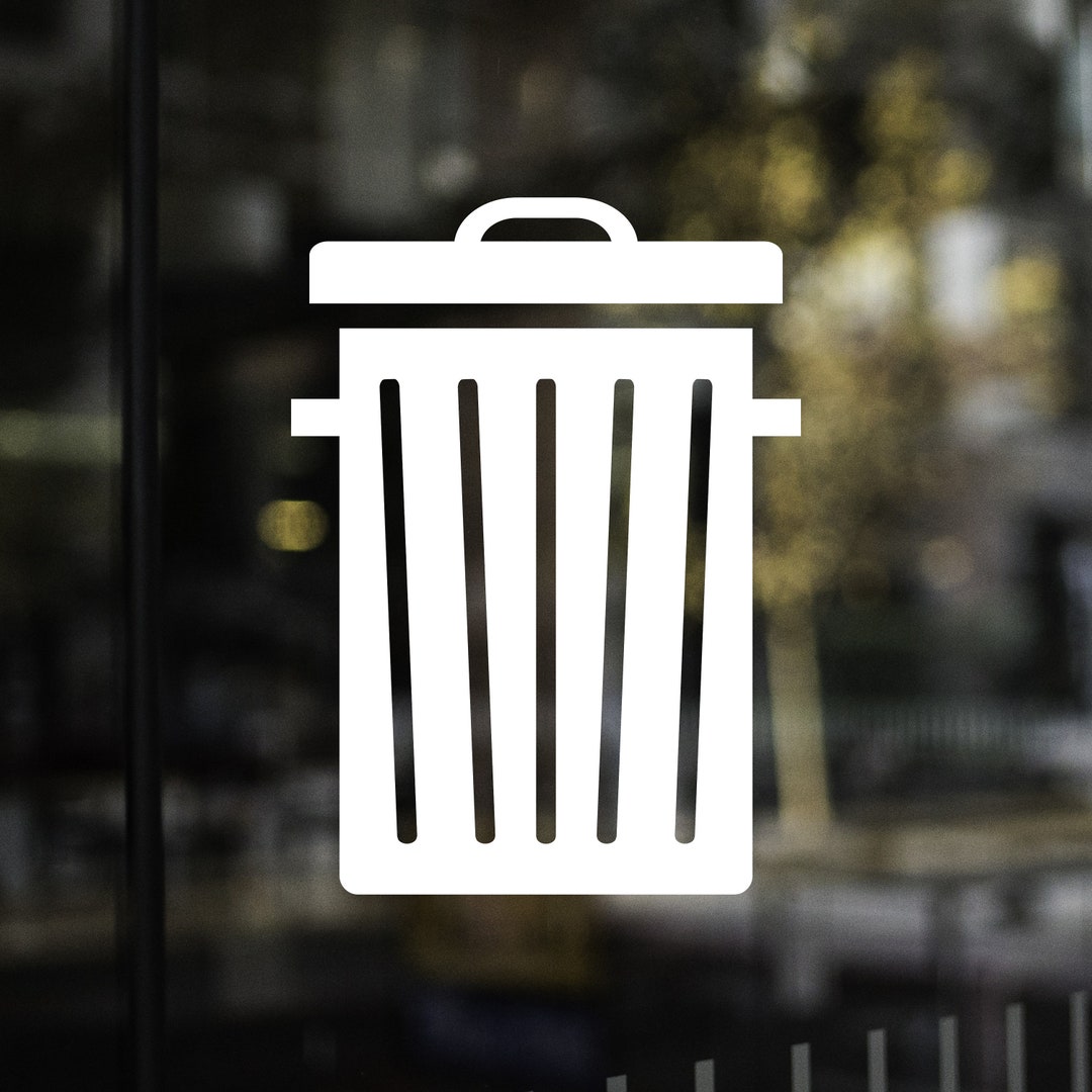 Trash Indicator Vinyl Sticker, Vinyl Decal, Trash Can Label, Trash ...