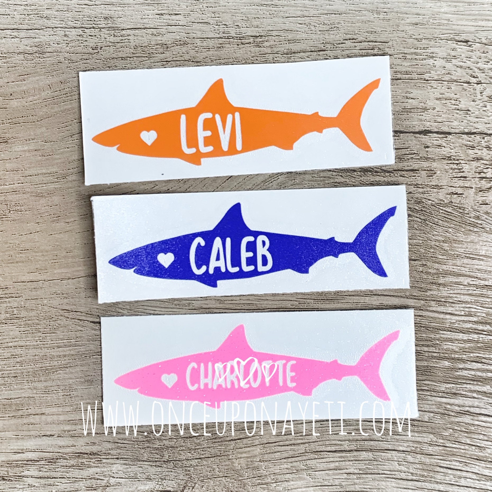 Shark Custom Decal Shark Sticker Name Decal Name Sticker | Etsy