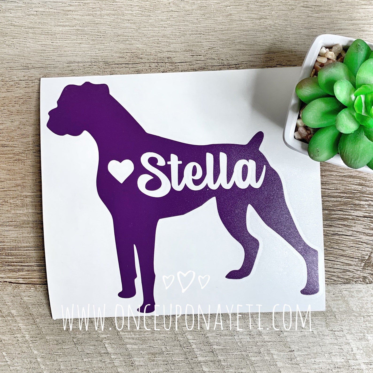 Custom Boxer Decal Dog Decal Car Decal Boxer Decal Dog | Etsy