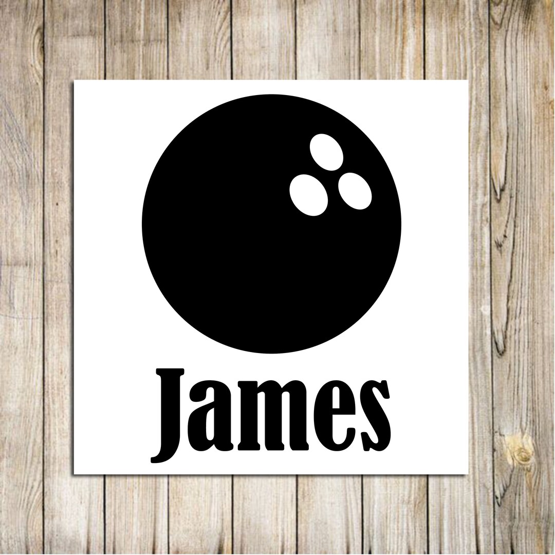Bowling Name Vinyl Decal, Bowling Sticker, Bowling Ball Decal, Bowler ...
