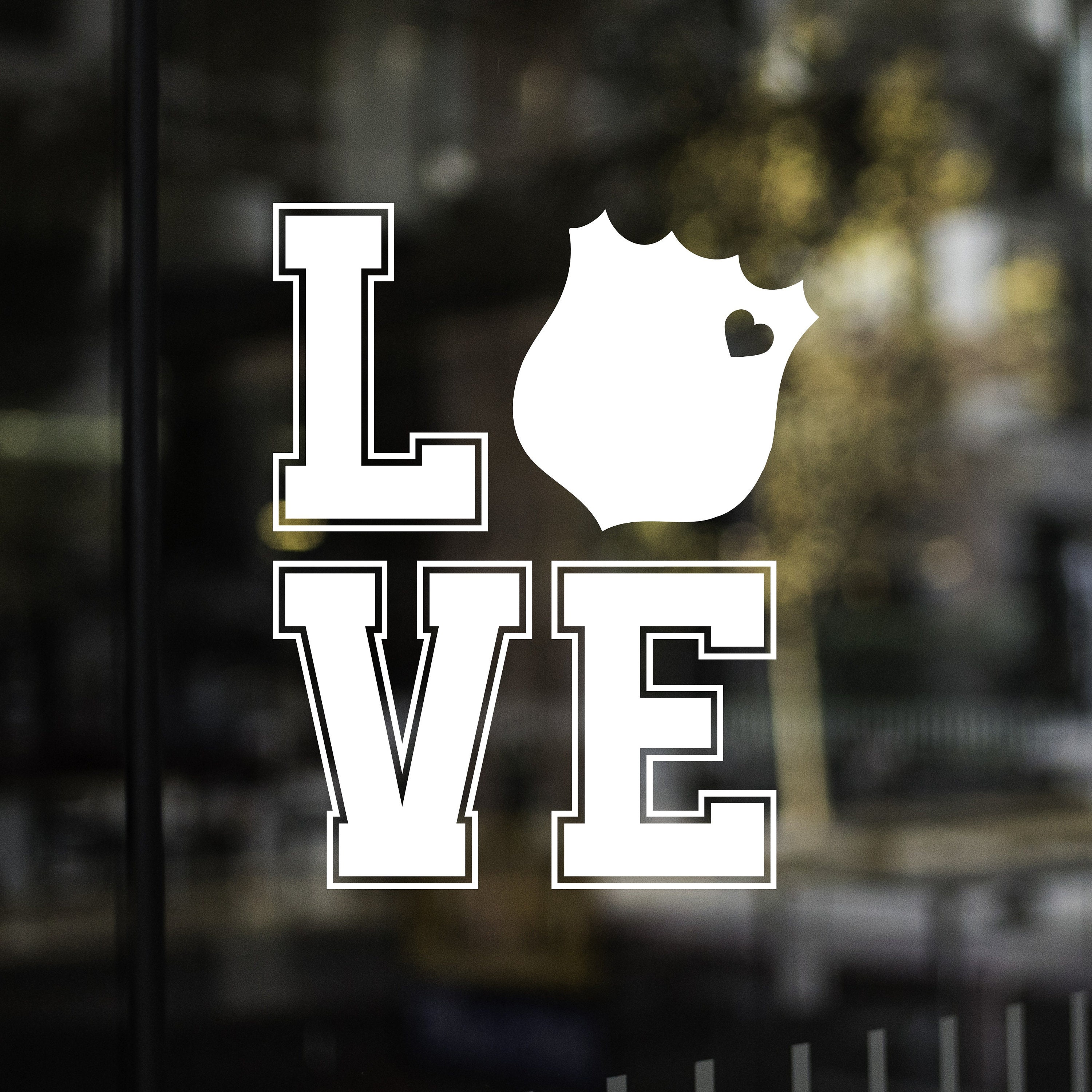 LOVE Police Officer Badge Decal Police Sticker Thin Blue - Etsy