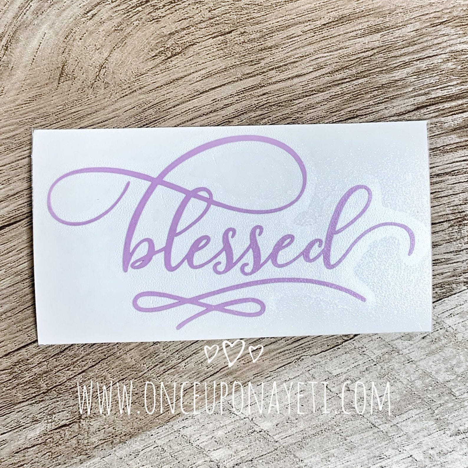 Blessed Vinyl Decal: Waterproof Christian Car, Laptop, and Cup Sticker ...