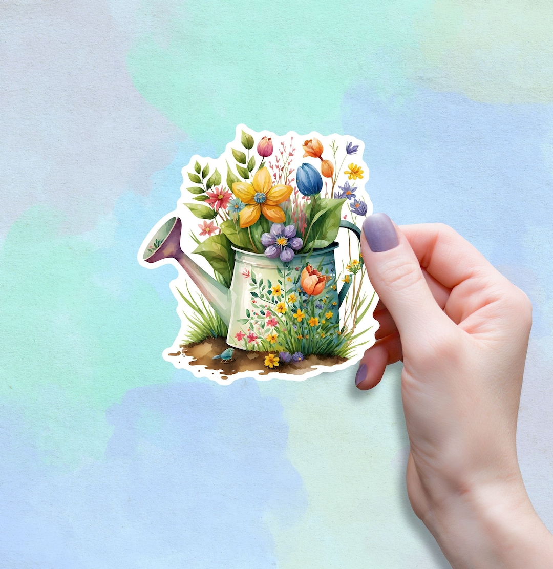 Gardener Sticker , Watering Can Decal, Gardening Sticker, Plant Lover ...