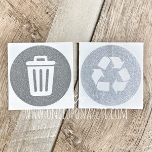 Trash Decal | Garbage Decal | Recycling Decal | Recycle Bin Decal ...