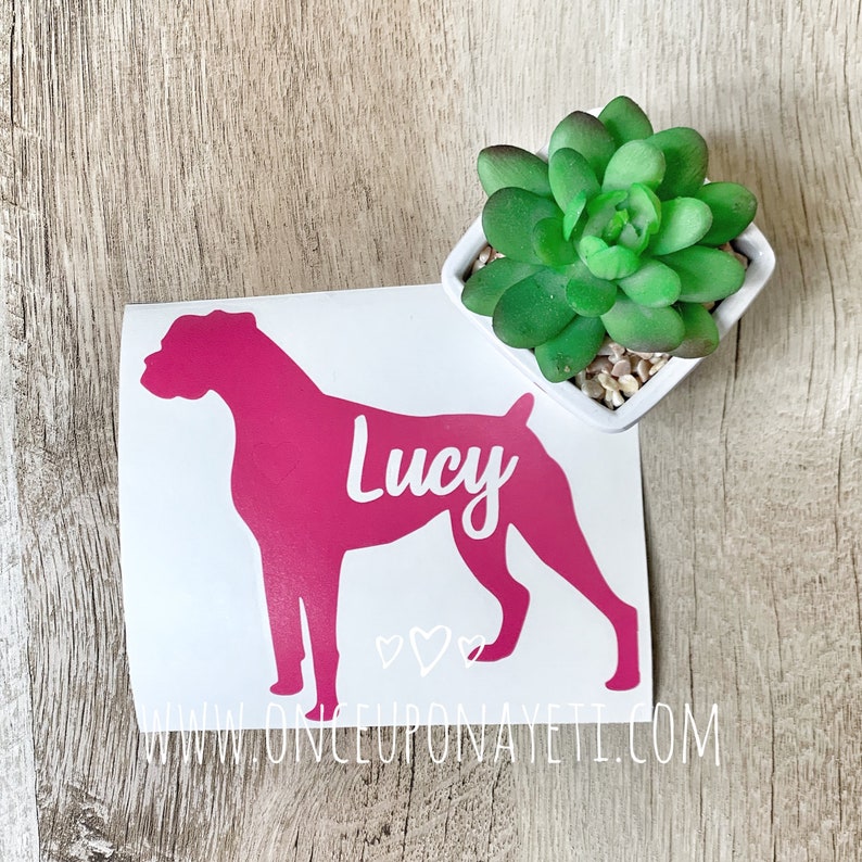 Custom Boxer Decal Dog Decal Car Decal Boxer Decal Dog - Etsy