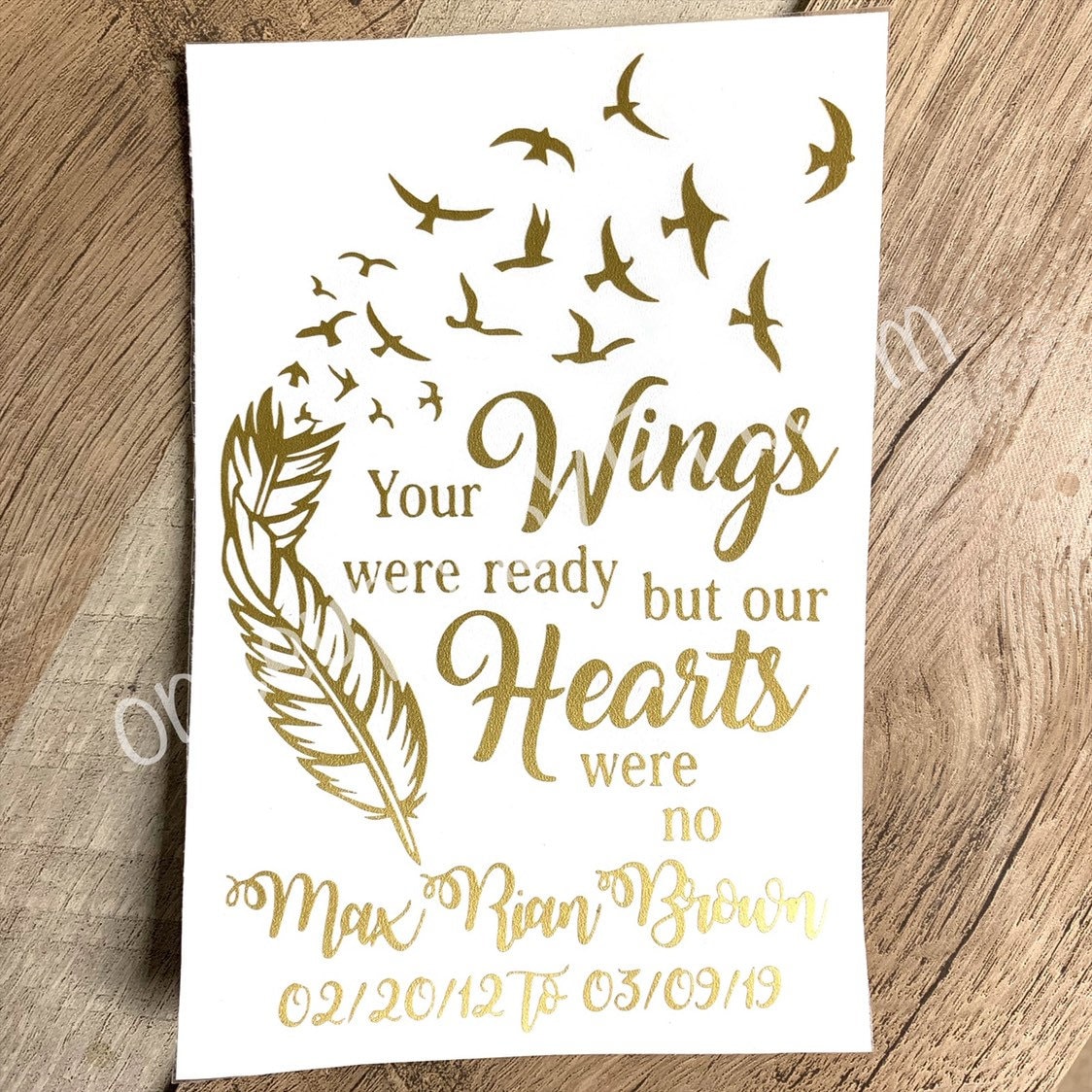 CUSTOM Memorial Vinyl Decal Car Window Decal Car Decal - Etsy